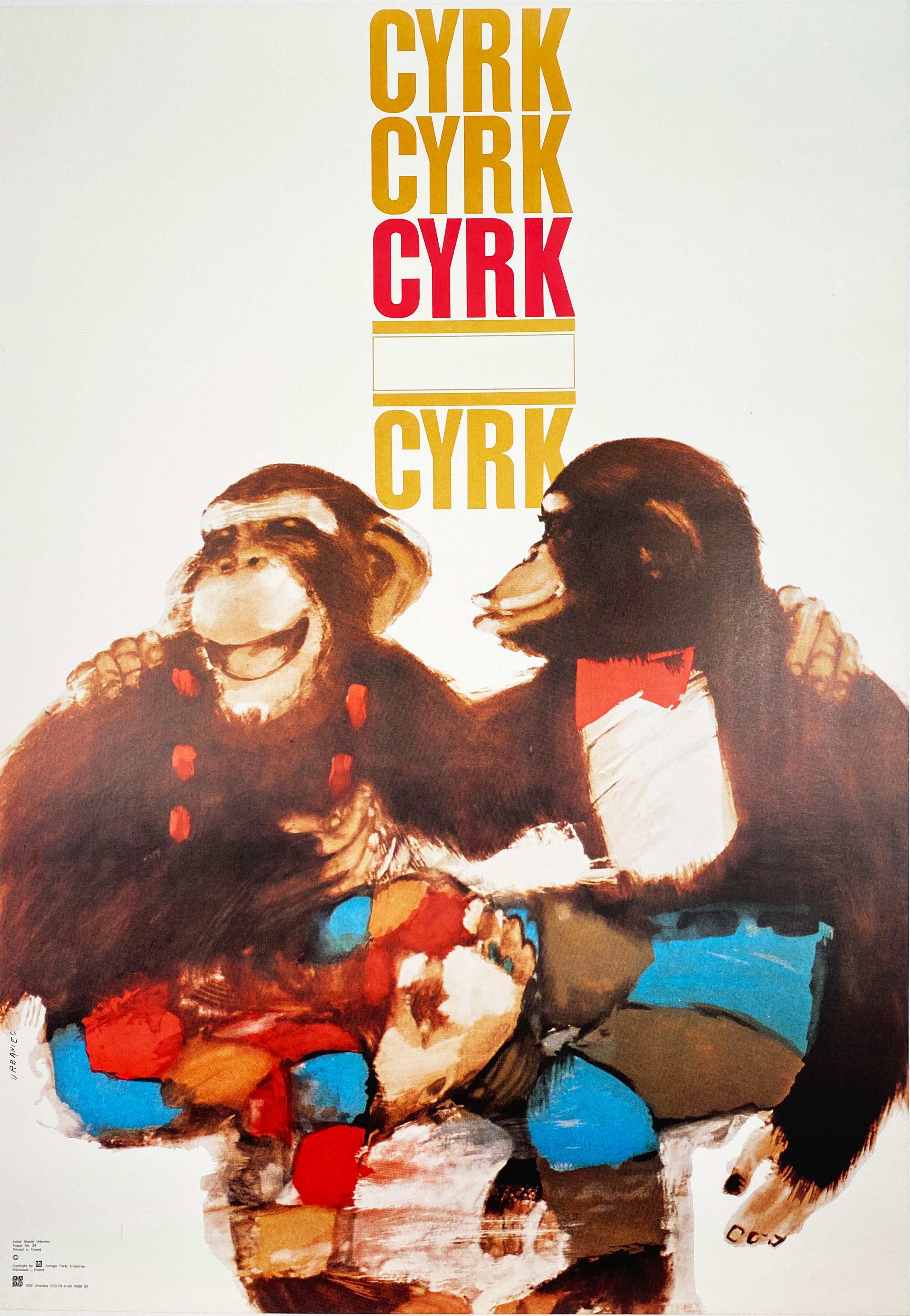 CYRK - Vintage Polish Poster 1979 by Urbaniec – Affiche Studio & Gallery